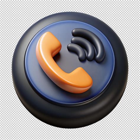 3d Realistic Phone Call Button Vector Illustration Premium Ai Generated Psd