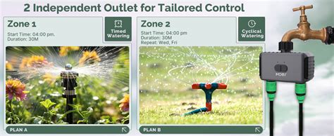 Amazon Com MOES Bluetooth Sprinkler Timer 2 Zone Water Timer For Garden Hose 2 Outlet Hose