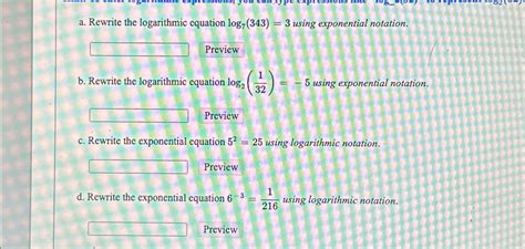solved a ﻿rewrite the logarithmic equation log7 343 3