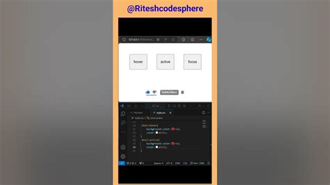Learn Css Hover Active Focus Property Css Hover Active Focus Shorts Shortsfeed
