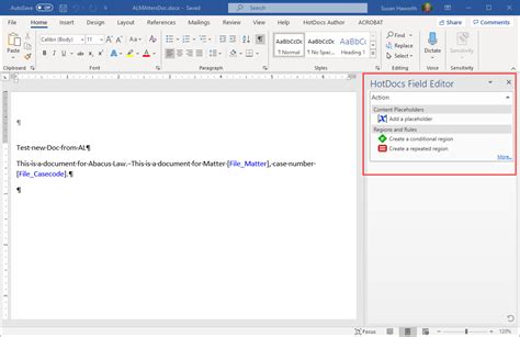 Editing Hotdocs Templates