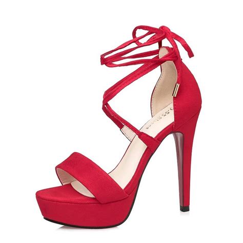 Red High Heel Sandals