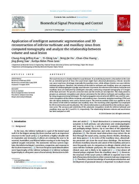 Pdf Application Of Intelligent Automatic Segmentation And 3d Reconstruction Of Inferior