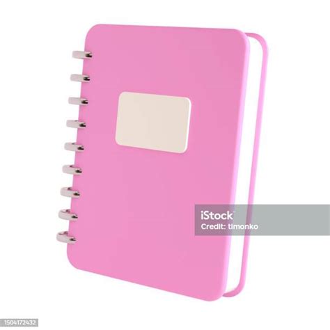 3d 분홍색 귀여운 빈 사무실 메모장 학교 문구류에 대한 격리 된 배경 클리핑 경로 간단한 렌더링 그림입니다 포스터 배너 달력 및 인사말 카드를 위한 디자인 요소 0명에