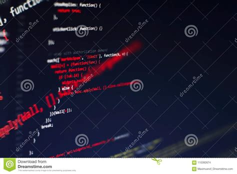 Software Developer Programming Code Abstract Computer Script Co Stock