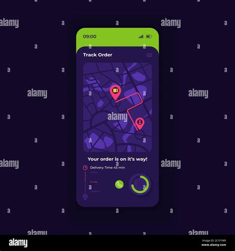 Order Status Smartphone Interface Vector Template Stock Vector Image