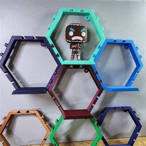 3d Printed Hex Shelf Etsy