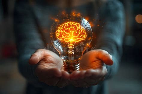 Innovation Concept Glowing Brain Inside Lightbulb For Creative Thinking And Ideas Generative Ai