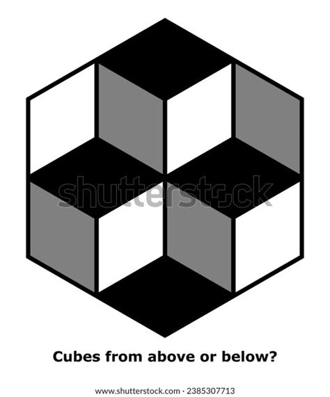 Cubes Optical Illusion Vector Illustration Stock Vector Royalty Free 2385307713 Shutterstock