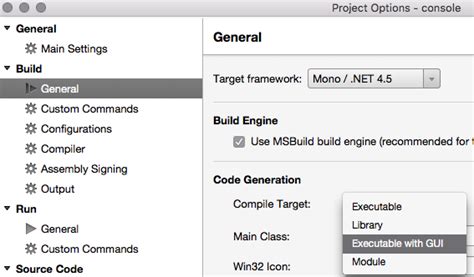 Xamarin Mono Gui Runtime How To Hide The Console Window Stack Overflow