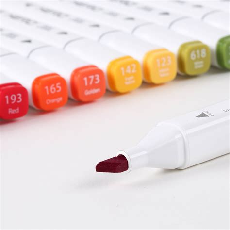 Colour Drawing Pens Dual Nibs Alcohol Base Colour Coding With Bucket
