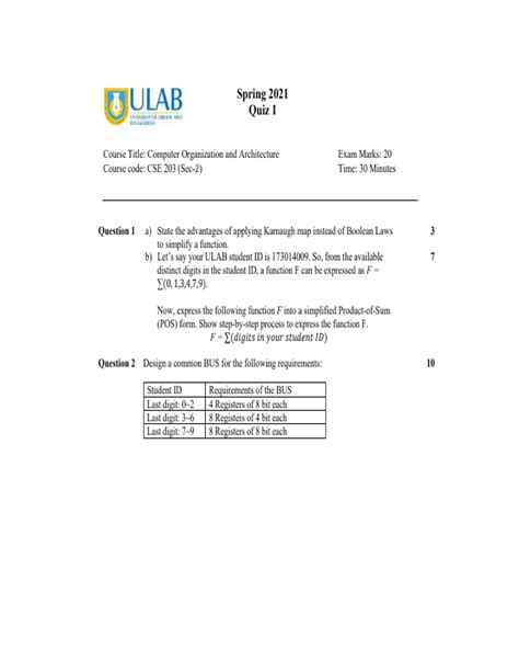 quiz 2 spring 21 section 2 computer organization and architecture