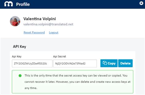 Generate API Credentials