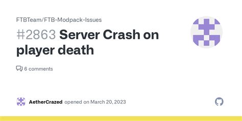 Server Crash On Player Death · Issue 2863 · Ftbteamftb Modpack Issues