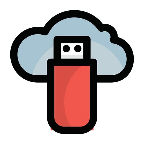 Cloud Usb Flash Drive 15717934 Vector Art At Vecteezy