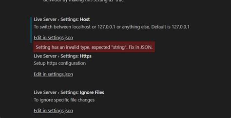Settings Has An Invalid Type Expected String Fix In Json Live