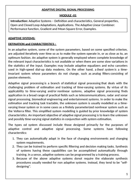 Adaptive Digital Signal Processing M 1 Pdf Equalization Audio Signal Processing