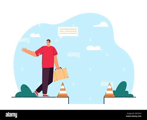 Man Stepping Stock Vector Images Alamy
