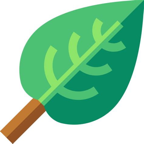 Leaf Basic Straight Flat Icon