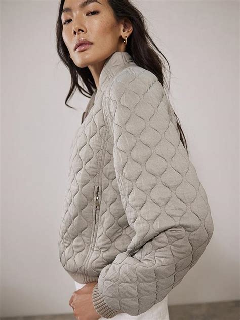 Mint Velvet Quilted Jacket Green Very