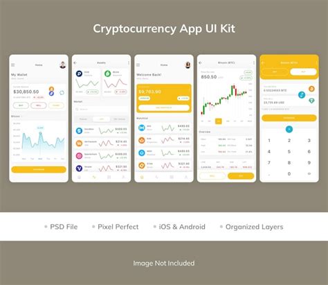 Premium Psd Cryptocurrency App Ui Kit