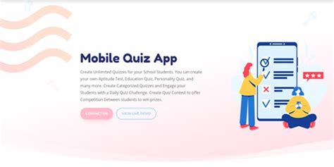 Mobile Quiz App For Education Pixstacks