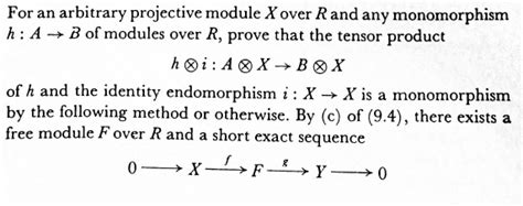 for an arbitrary projective module xover rand any