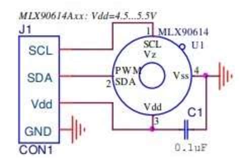 circuit schematic of temperature sensor mlx90614 [2] download