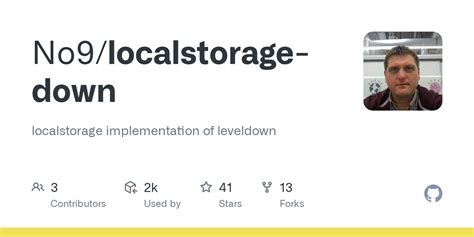 Github No9localstorage Down Localstorage Implementation Of Leveldown