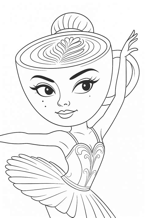 Bailarina Capuchina Para Colorear En 2025 Dibujos De Bailarinas Pegatinas Bonitas Fondo De