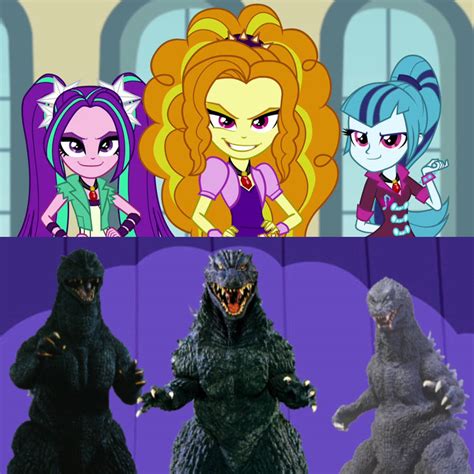 The Dazzlings Godzilla Version By Pinkgojipinkluna2000 On Deviantart