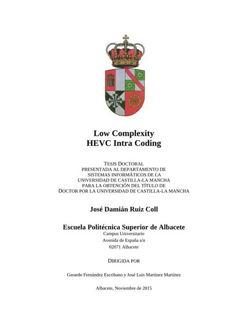 Pdf Low Complexity Hevc Intra Coding Blog Uclmbloguclmes