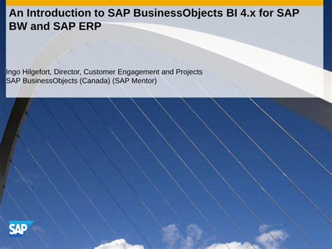 Pdf An Introduction To Sap Businessobjects Bi4 For Sap Bw · An
