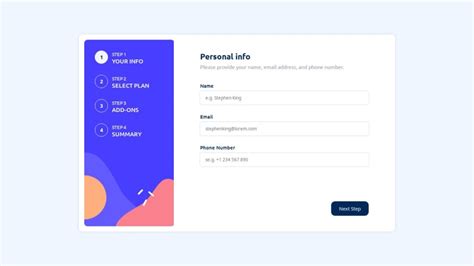 Frontend Mentor Multi Step Form Coding Challenge Solution