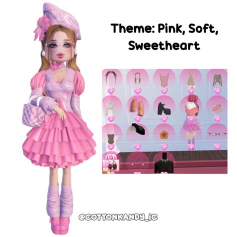 Dress To Impress Theme Pink Soft Sweetheart Softie Cute Outfit Inspo No
