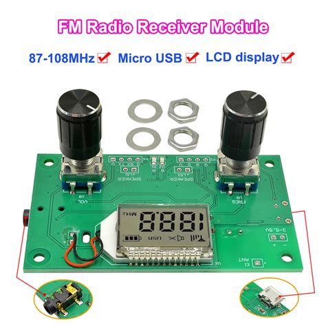 Fm 라디오 수신기 모듈 87 108mhz 주파수 변조 스테레오 수신 보드 Lcd 디지털 디스플레이 3 5v Dsp Pll