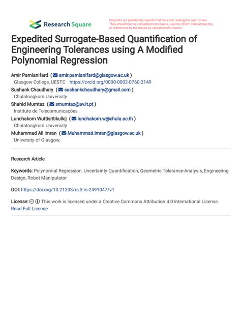 Pdf Expedited Surrogate Based Quantification Of Engineering