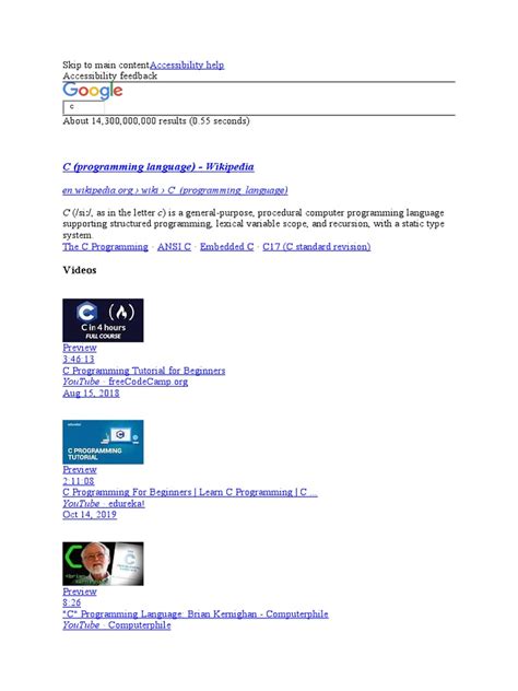 C Programming Language Wikipedia Skip To Main Content Accessibility Feedback Pdf C