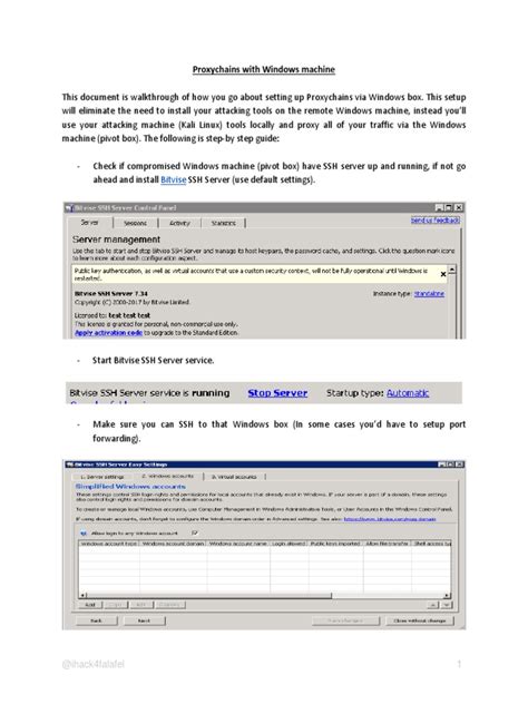 proxychains with windows machine pdf