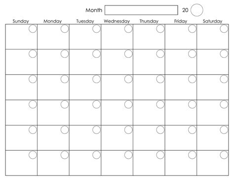 Blank Weekly Calendars Printable Activity Shelter