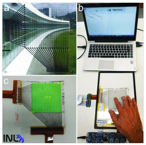 Graphene Based Touch Sensor Prototype A Overlapped Top And Bottom Download Scientific