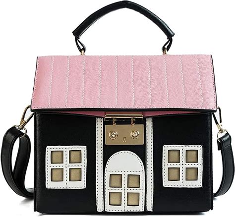 House Shaped Unique Novelty Purse For Women Mini Funny Weird Shoulder