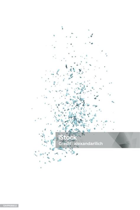 흰색 배경 3d 일러스트레이션에 고립 된 파란색 반투명 색상의 물 스플래시 깨끗한에 대한 스톡 사진 및 기타 이미지 깨끗한 디자인 디지털 생성 이미지 Istock