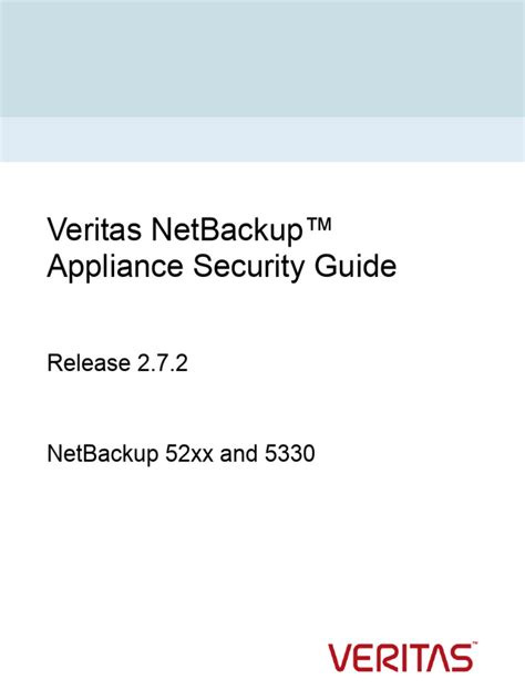 Netbackup 52xx And 5330 Appliance Security Guide 2 7 2 Pdf Active