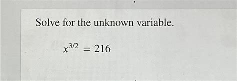 Solved Solve For The Unknown Variable X Chegg Com