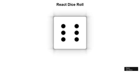 React Dice Roll Examples Codesandbox