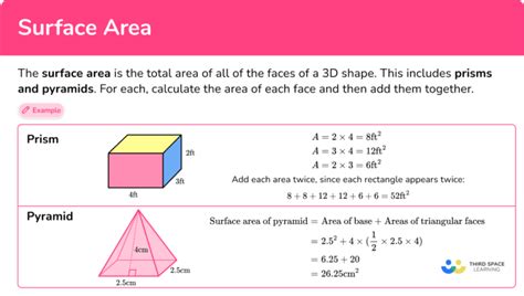 Surface Area Math Steps Examples And Questions