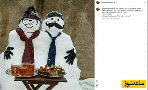 عکس خلاقیت منحصربه‌فرد هنرمند ایرانی در ساخت آدم برفی به شکل ستاره‌های درخشان موسیقی پاپ