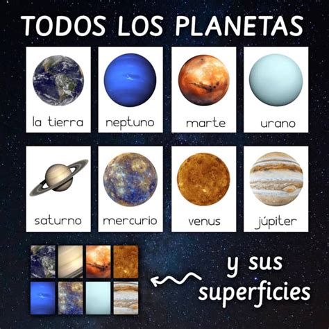 Spanish Solar System Planets Cards Planetas Del Sistema Solar En Español