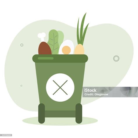 Déchets Alimentaires Dans La Poubelle Surutilisation Et Concept